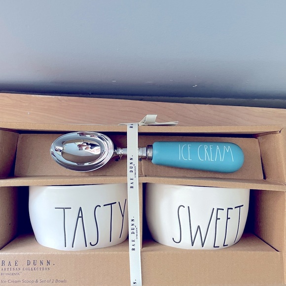 Rae Dunn | Dining | 3pc Rae Dunn Ice Cream Bowl Spoon Set | Poshmark